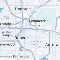 Map of Denver County Colorado